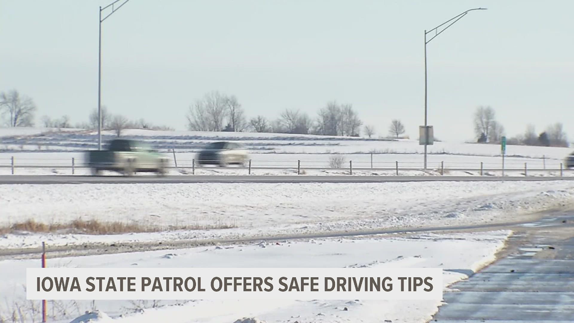 Iowa State Patrol offers safe driving tips as roads remain slick | wqad.com