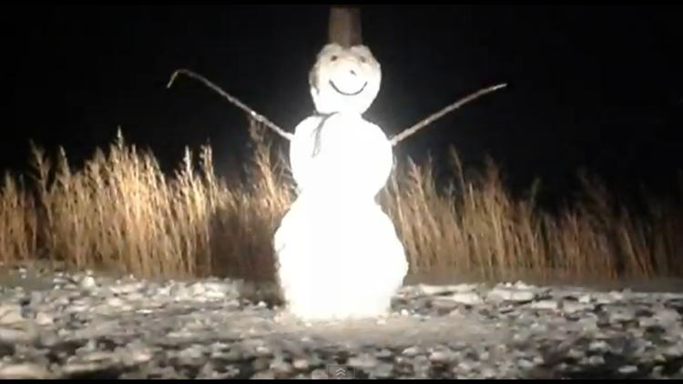 Viral Video: Snowman goes out with a bang | wqad.com