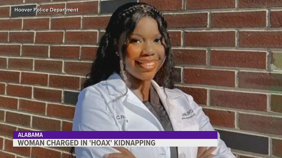 Alabama woman who falsely claimed she was kidnapped charged with two ...