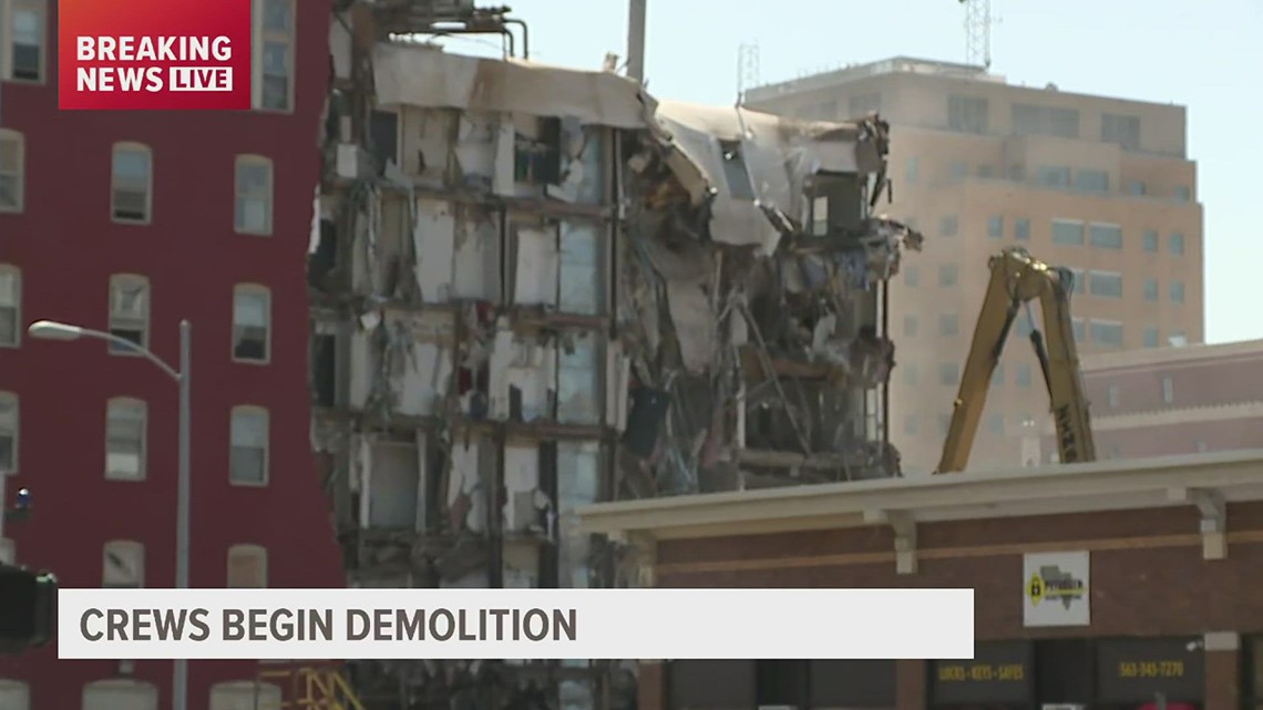 Demolition of 324 Main Street begins in Davenport as Andrew Wold's ...