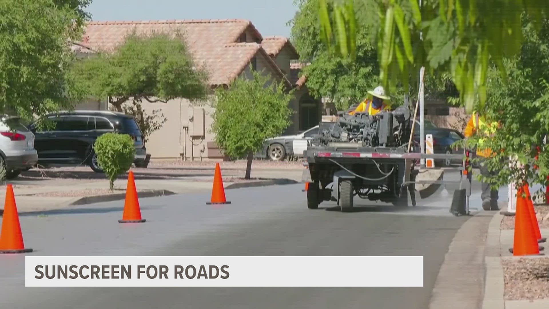 Phoenix installs 'cool pavement,' a grey coating on roads to reduce ...