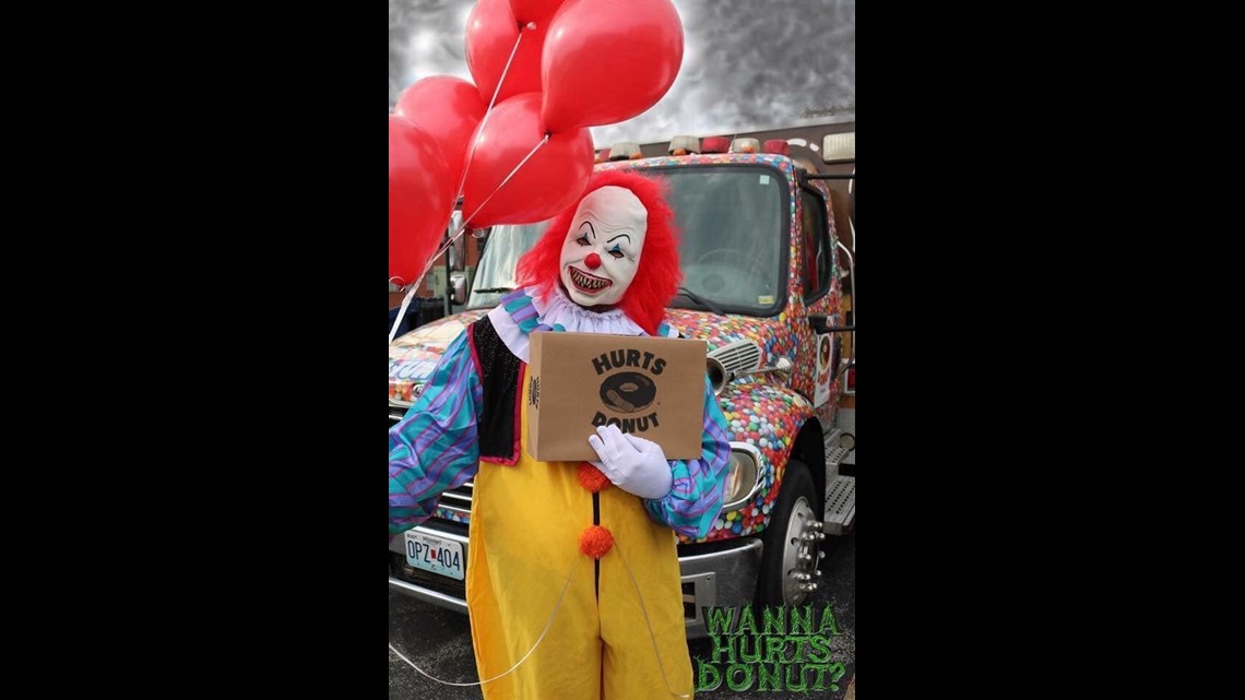 Hurts Donut will send a scary clown to deliver donuts AND scare your ...