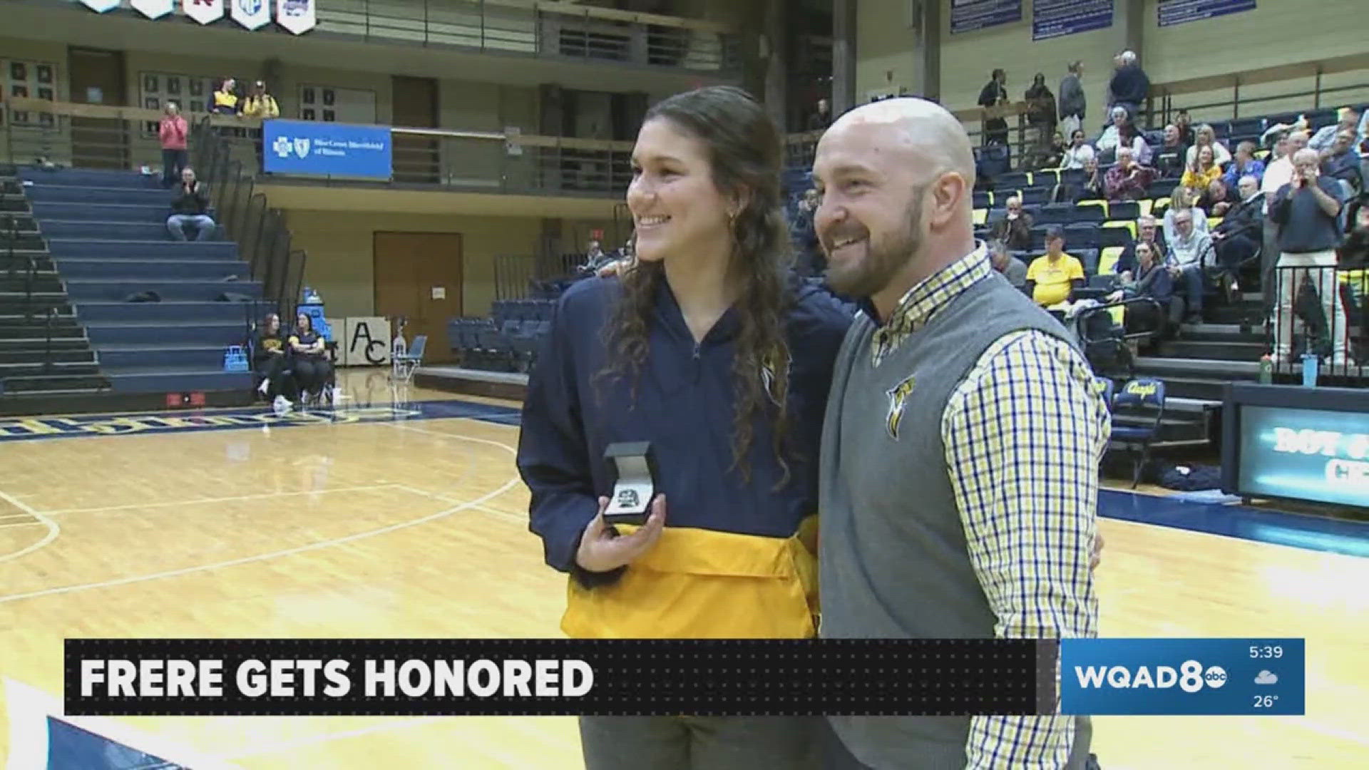 Augustana's Charlotte Frere receives national championship ring | wqad.com