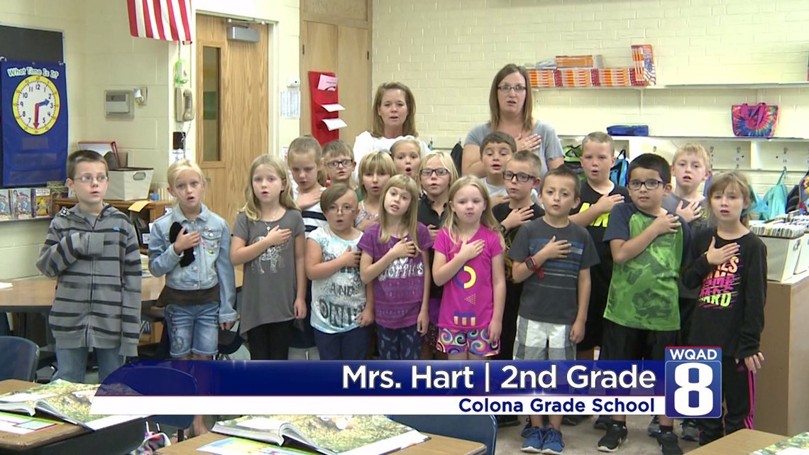 The pledge from Mrs. Hart’s class at Colona Grade School | wqad.com