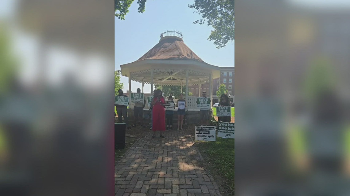 WIU community rallies against proposed layoffs | wqad.com