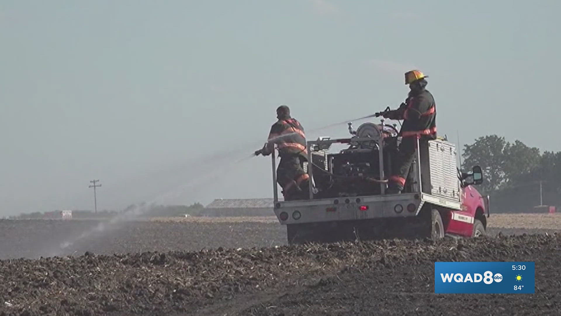 Multiple cornfield fires erupt near Rio, IL | wqad.com
