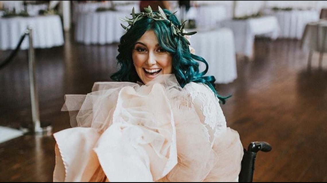Bride paralyzed in swimming accident stuns guests, walks down aisle and ...