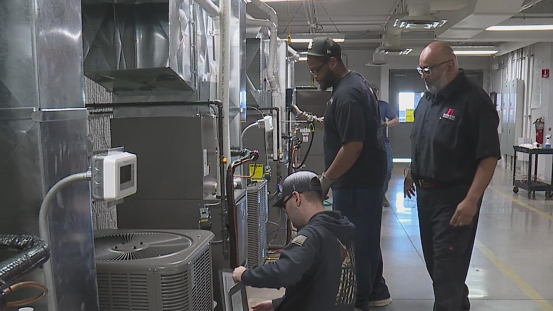 As HVAC demand rises, local schools and contractors work to fill ...