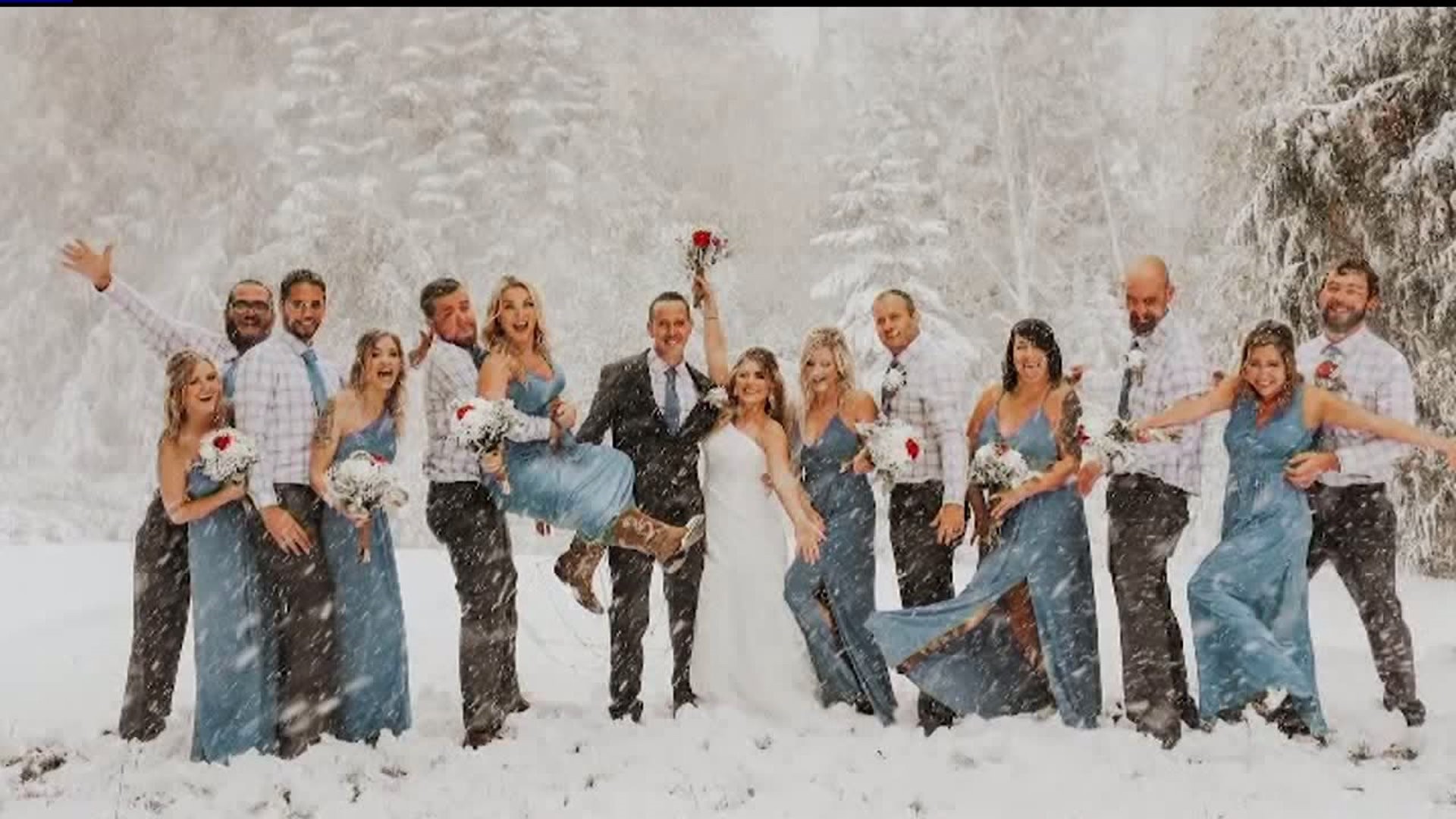 You might consider this the luckiest unlucky bride and groom of all ...