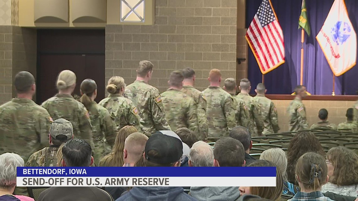 339th Military Police Company soldiers sent off with ceremony | wqad.com