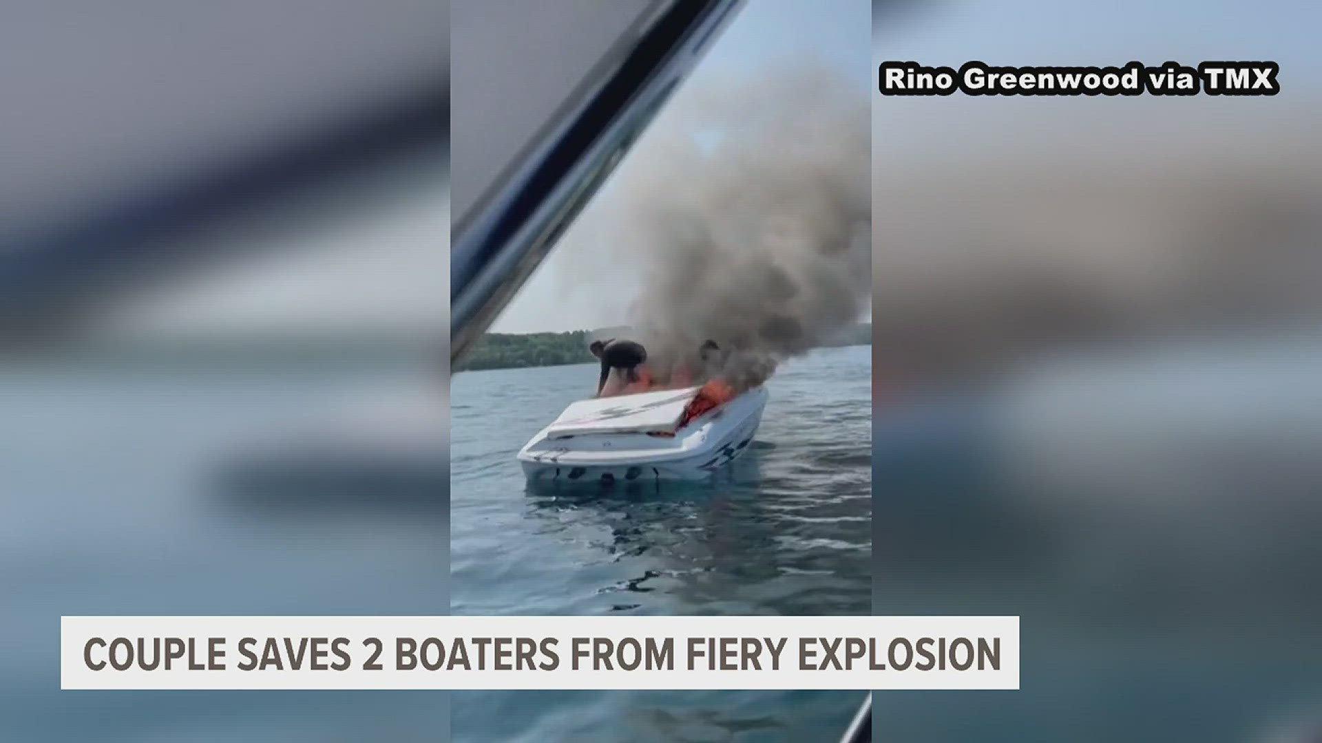Michigan couple saves two boaters from their boat seconds before a ...