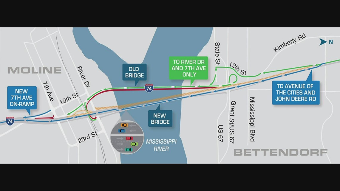 New I-74 Bridge opens up to two way traffic | wqad.com