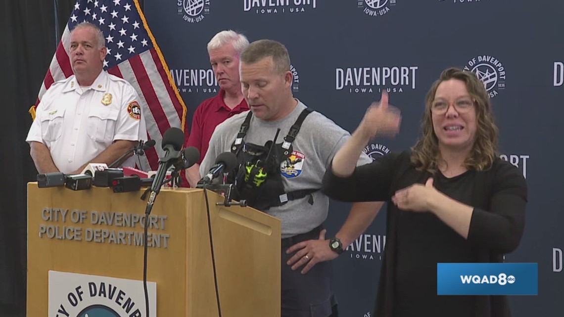 How has the Iowa Task Force 1 responded to the Davenport building ...