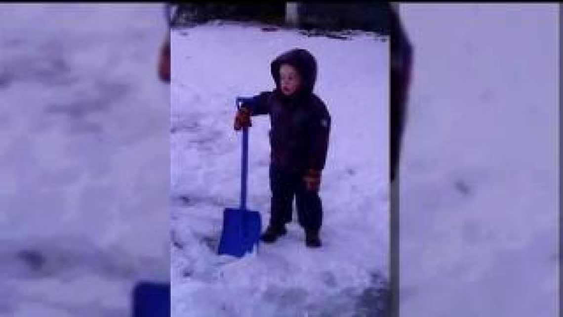 Viral Video: Little boy is sick of snow | wqad.com
