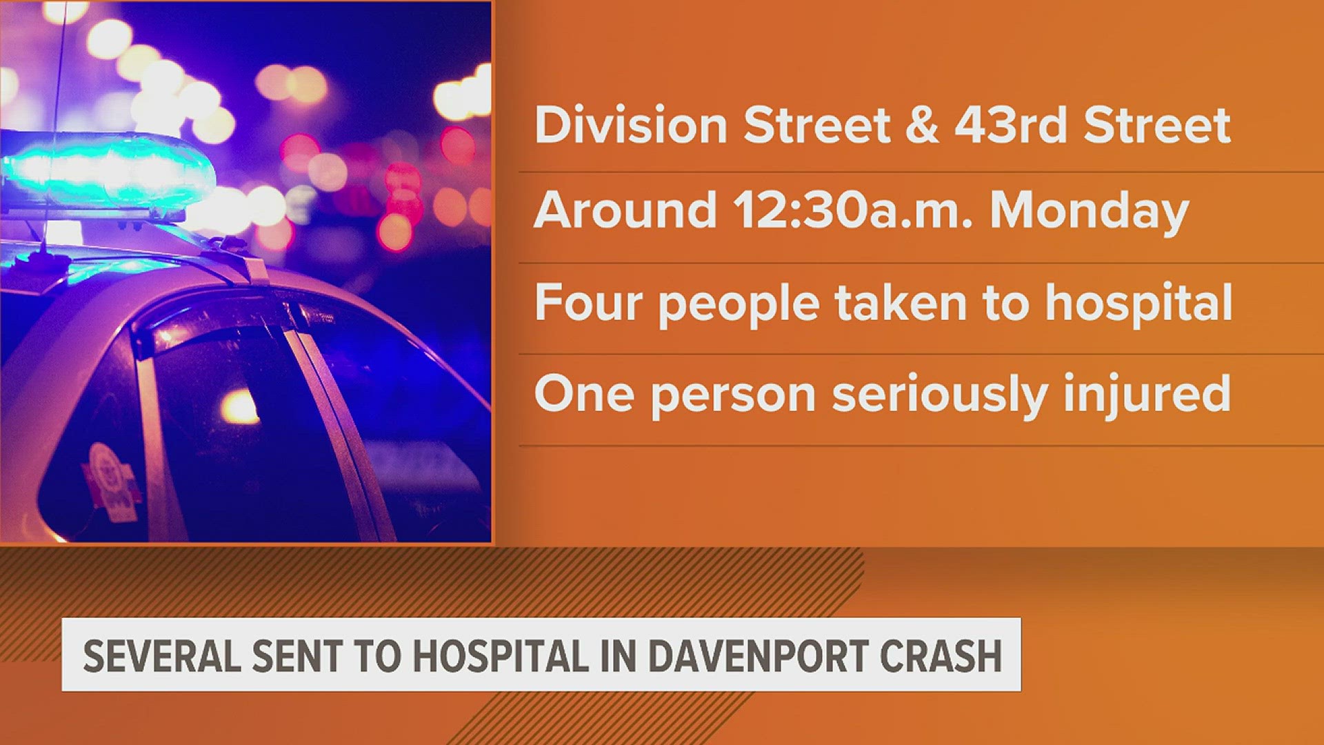 Crash on Division Street in Davenport occurs overnight | wqad.com