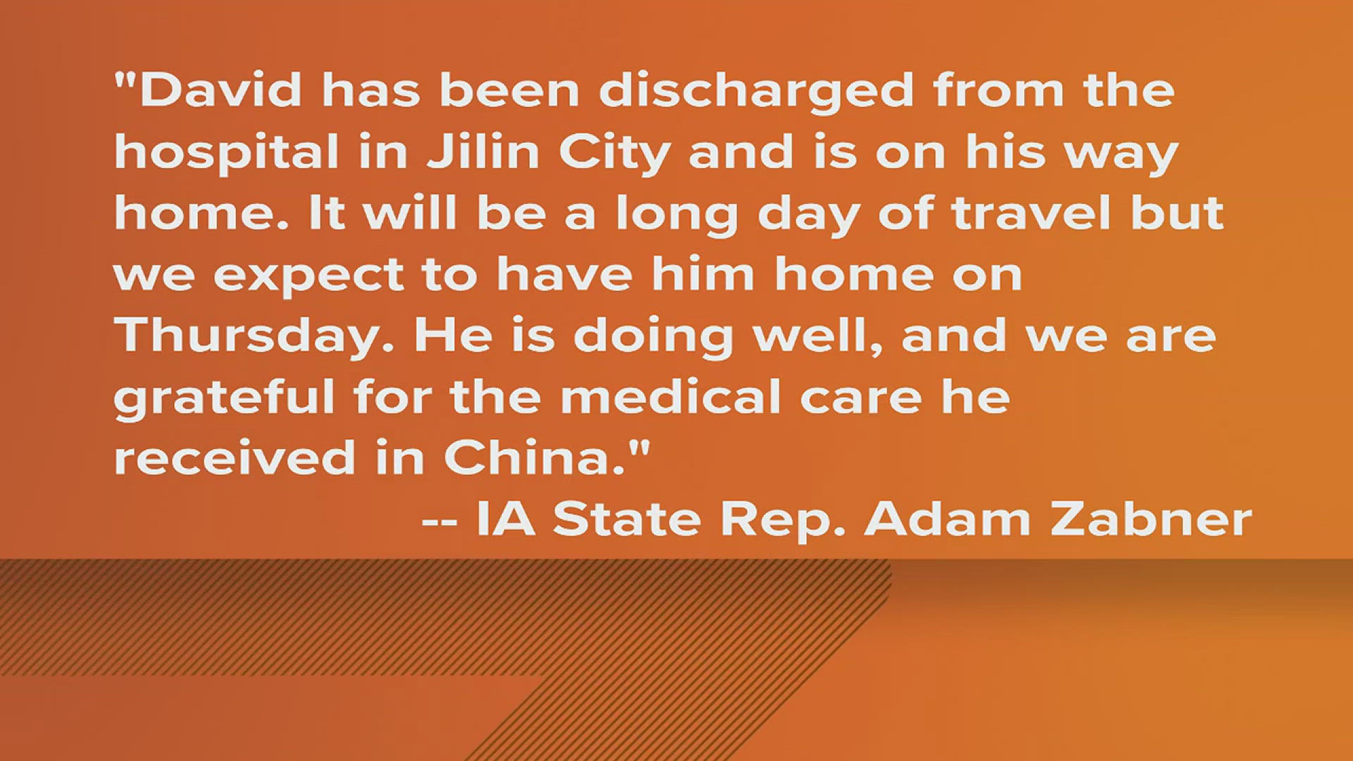 Iowa instructor stabbed in Chinese park returning home, family member ...
