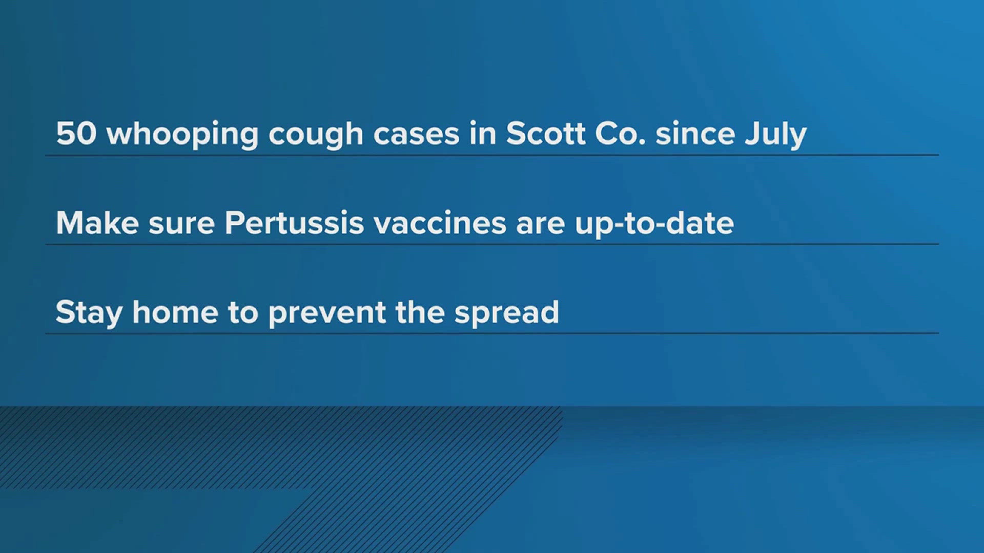 Recent spike in whooping cough cases reported in Scott County | wqad.com