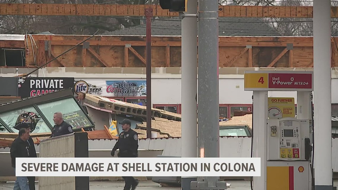 Update on Colona gas station partially flattened from tornado | wqad.com