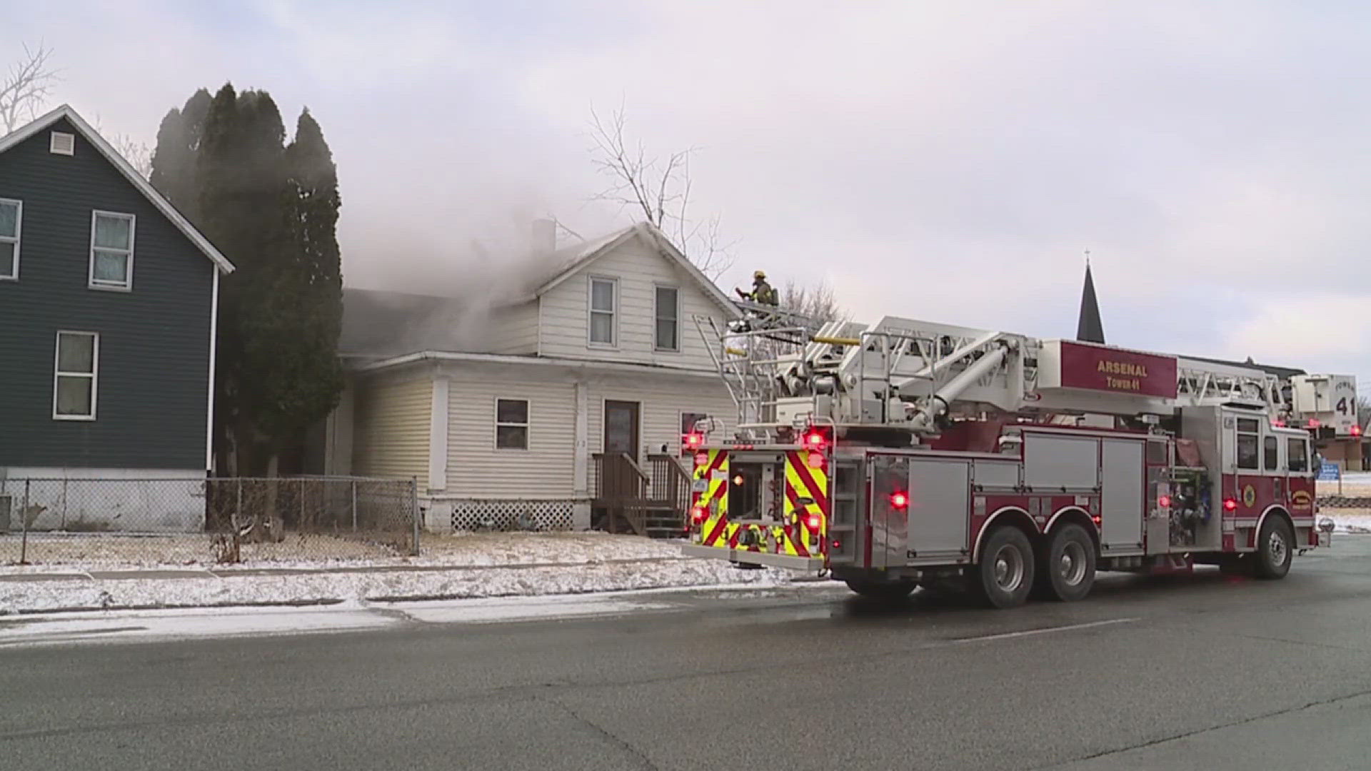 Crews battle house fire on Moline-Rock Island border | wqad.com