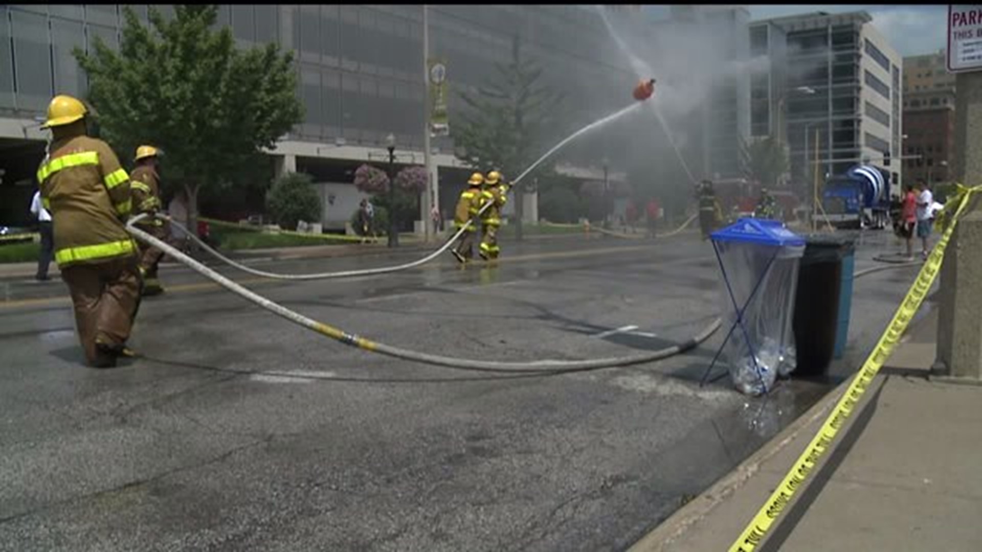 Firefighters compete in water fights at Davenport Street Fest | wqad.com