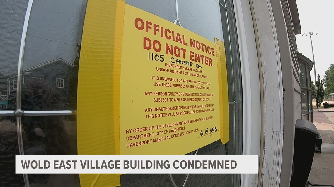 Village of East Davenport building owned by Andrew Wold condemned ...