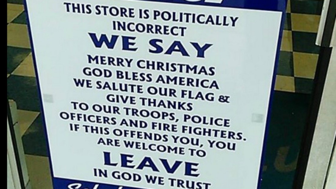 Ohio bakery’s ‘politically incorrect’ sign prompts debate | wqad.com