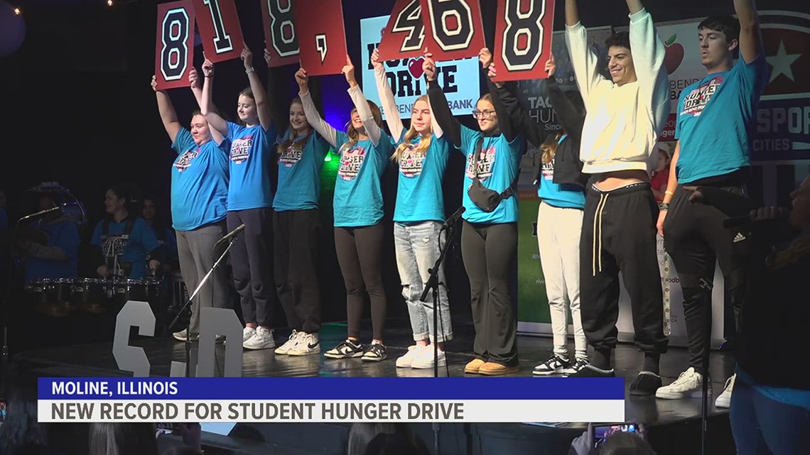 New record set for River Bend Food Bank's Student Hunger Drive | wqad.com