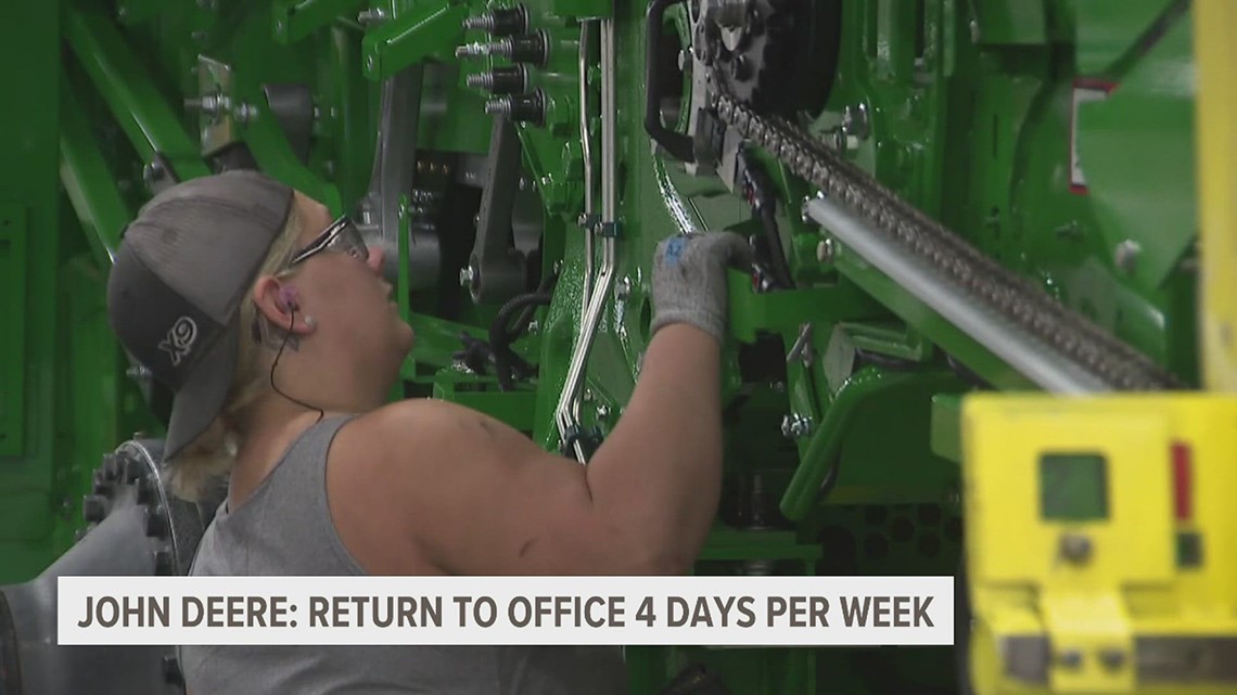 John Deere salaried employees are returning to the office | wqad.com