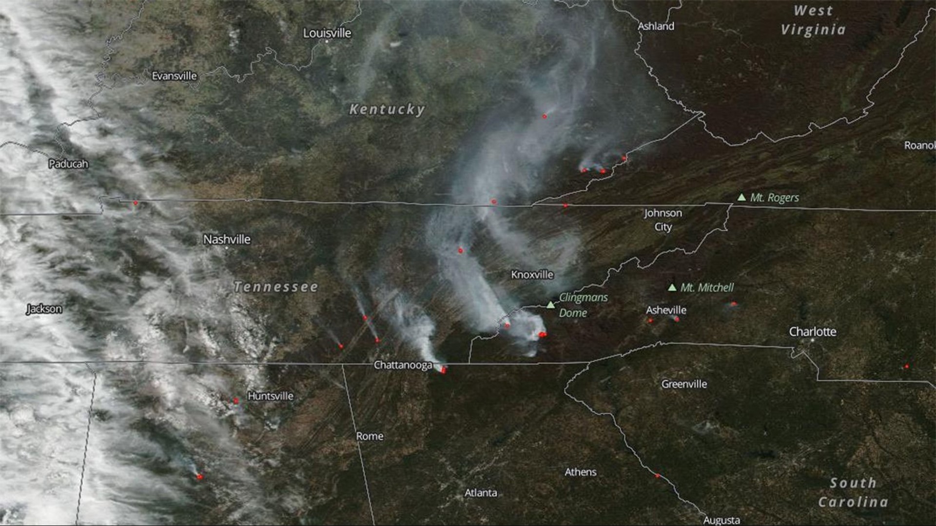 Wildfires spread smoke across southeastern Appalachia | wqad.com