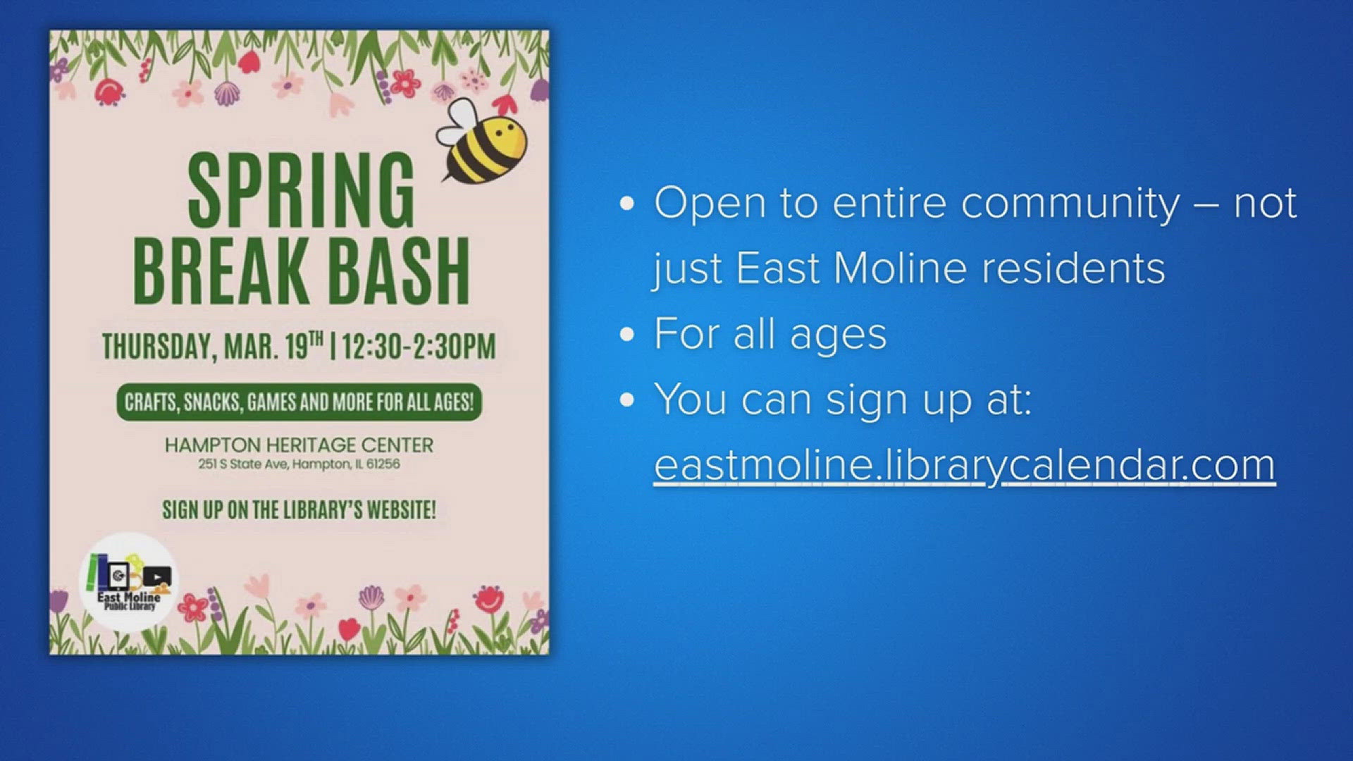 East Moline Public Library invites community to Spring Break Bash ...
