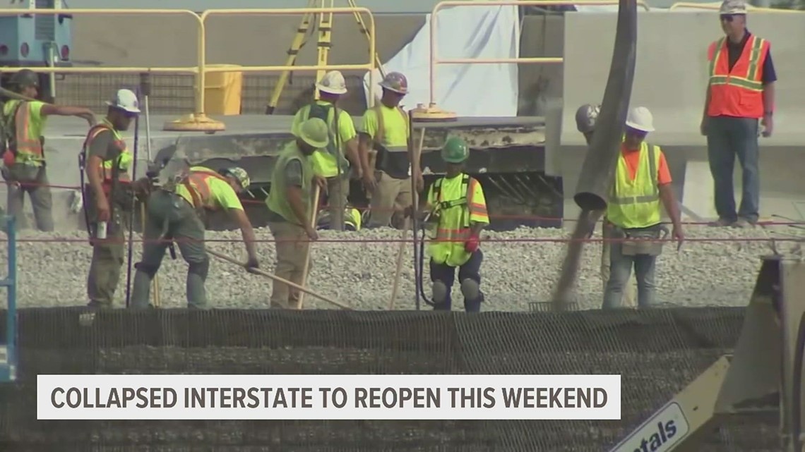Section of collapsed interstate in Philadelphia set to reopen | wqad.com