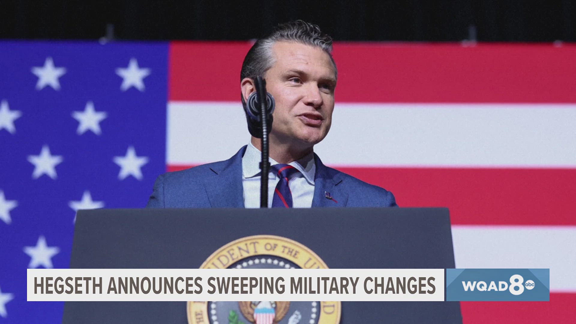 Trump and Hegseth declare an end to 'politically correct' leadership in the US military | wqad.com