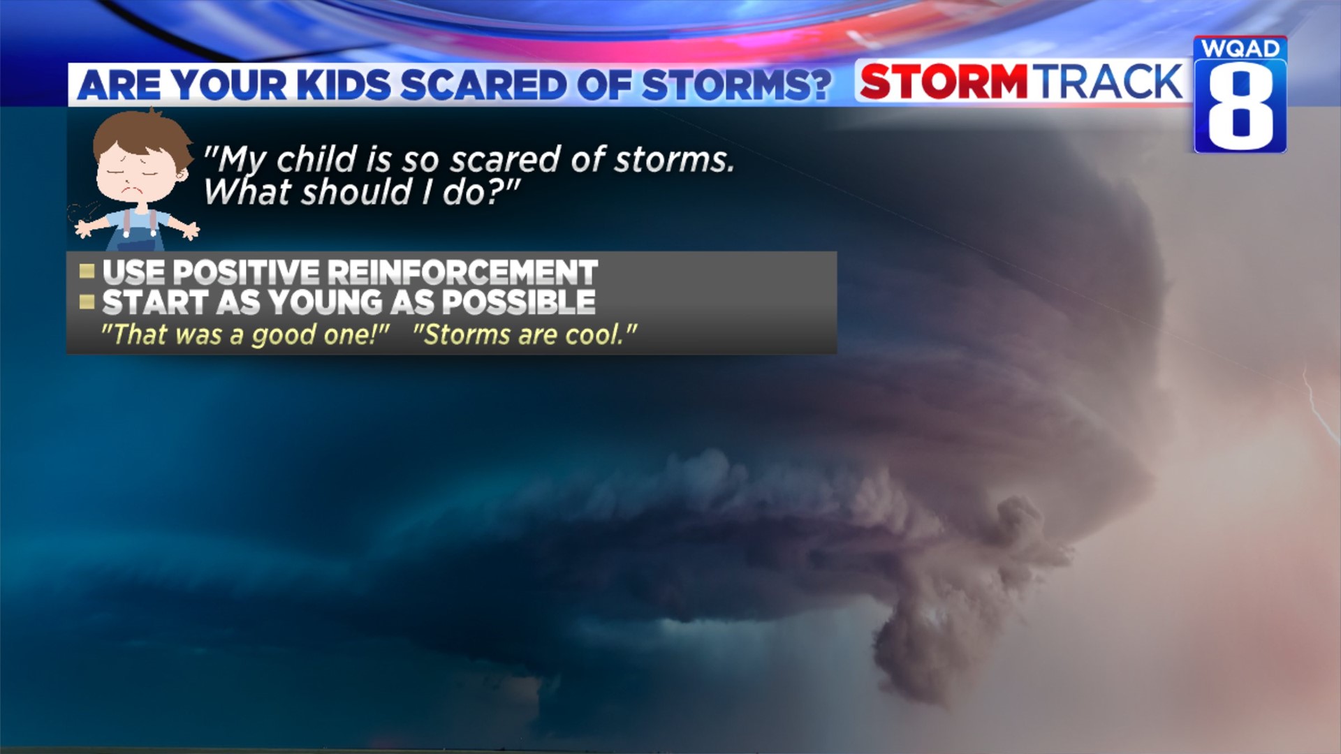 What to say and do when children are scared of storms | wqad.com