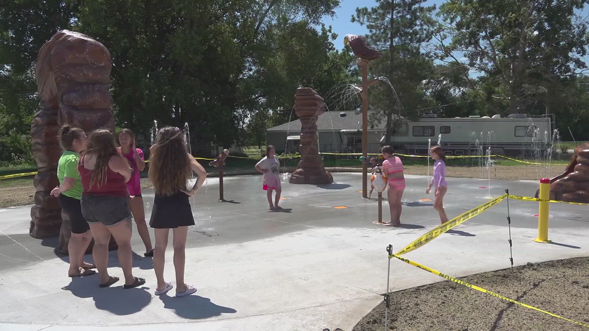 Camanche splash pad reopens following issues with clogged sewer lines ...