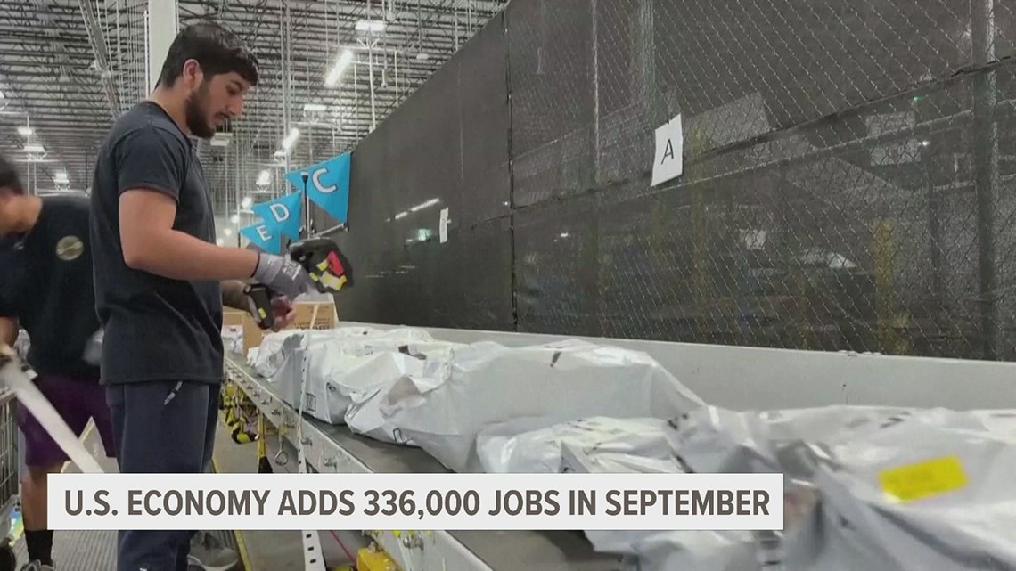 New report shows US employers added over 300K jobs in September | wqad.com