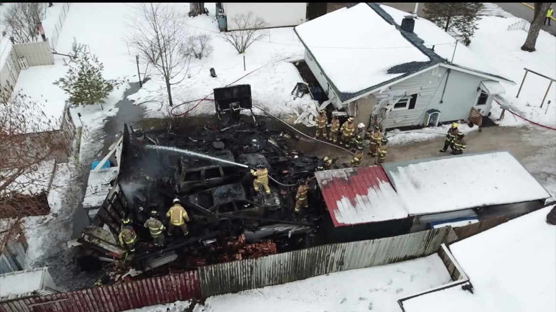 Fire at Coal Valley home destroys garage, residents escape | wqad.com