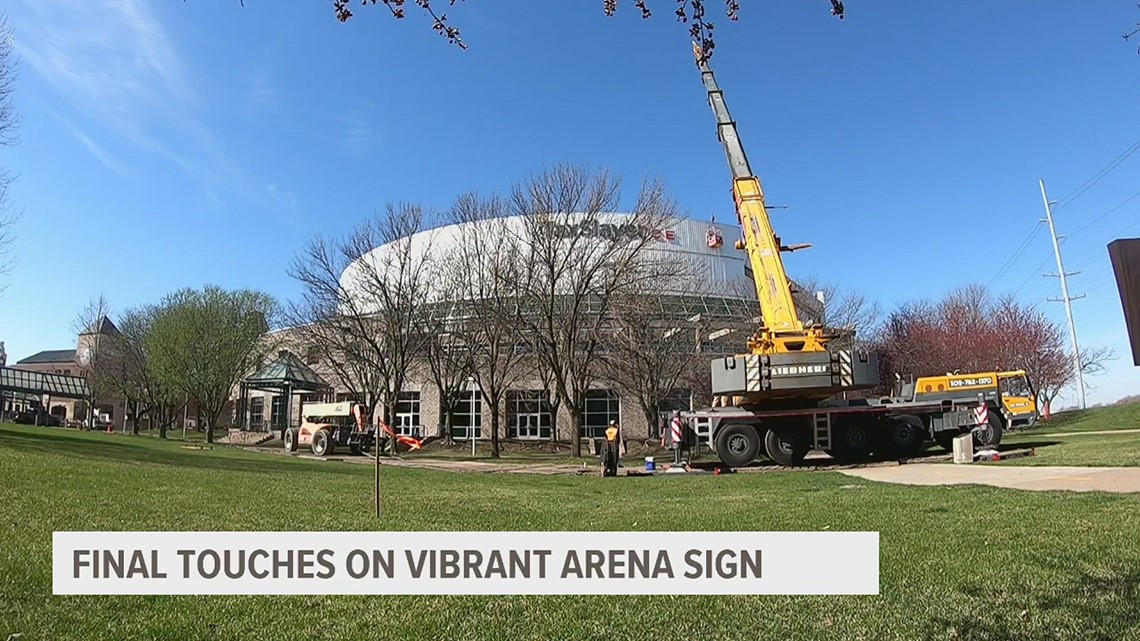 Vibrant Arena at THE MARK sign nears completion | wqad.com