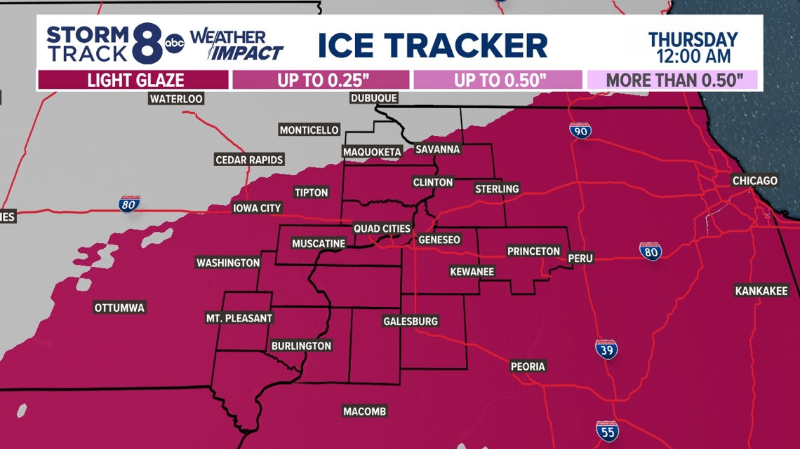 Weather Impact Alert issued for Wednesday, Feb. 5: Ice, slick roads likely by evening | wqad.com