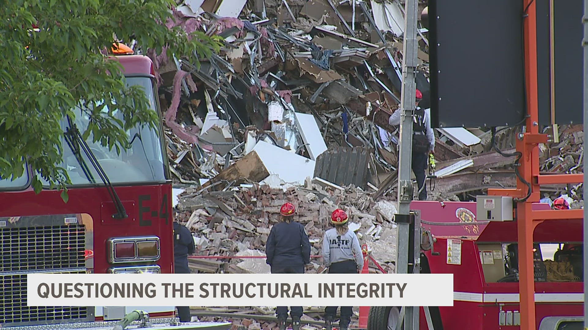 Questions remain on the structural integrity of the partially collapsed ...