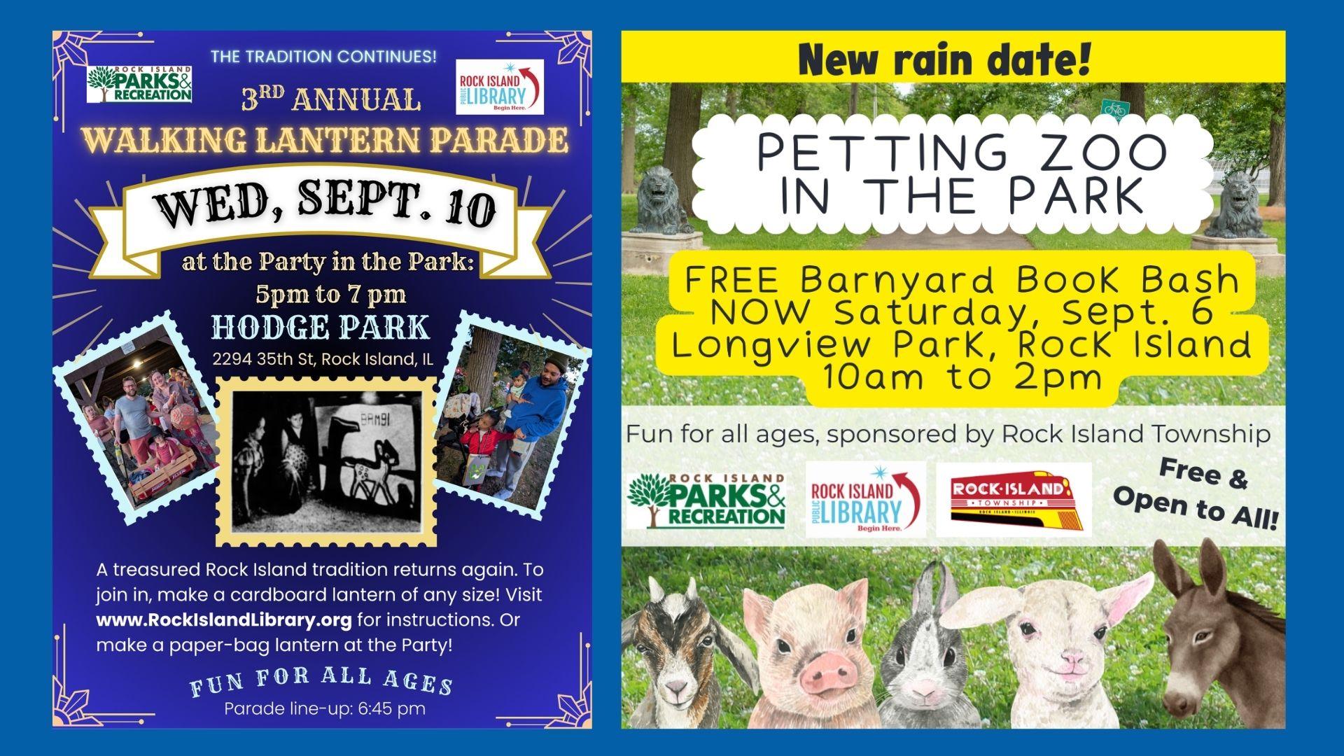Rock Island Library and Parks to host free petting zoo, lantern parade ...