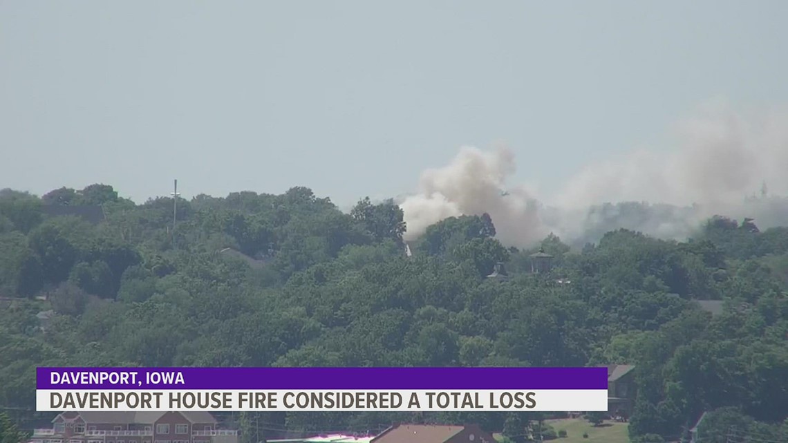 Davenport house considered a total loss following massive fire | wqad.com