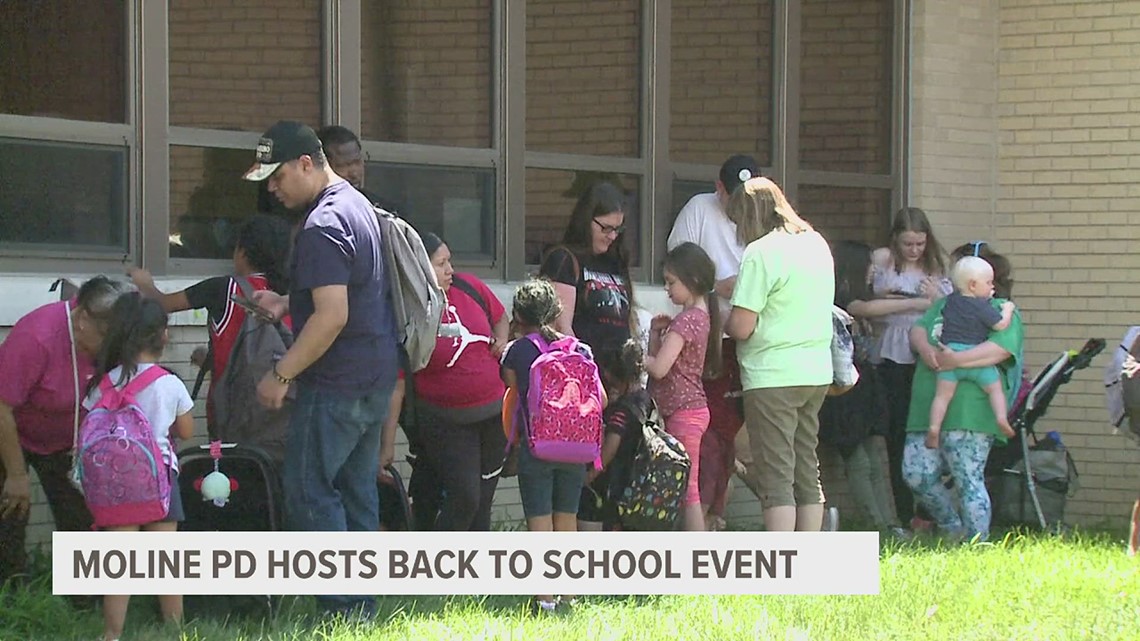 Moline Police Department hosts back to school event | wqad.com