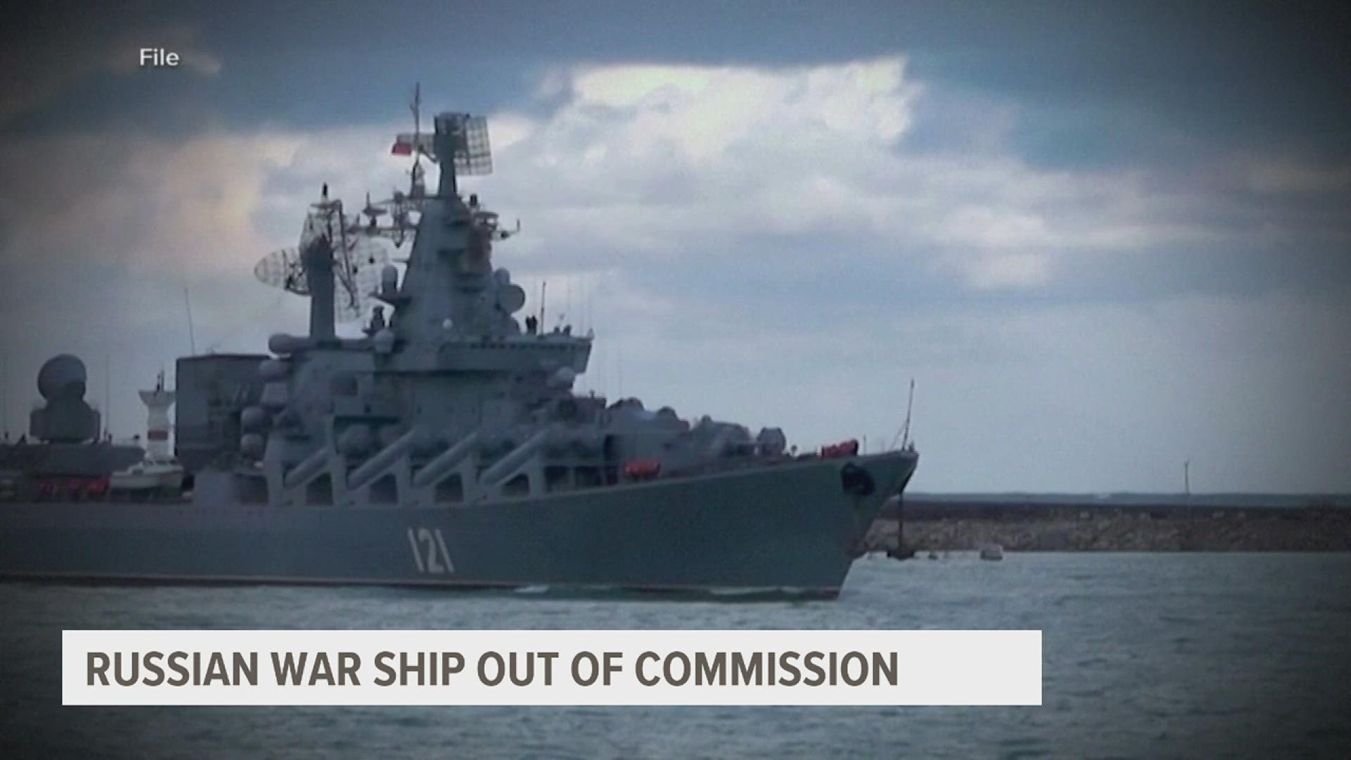 Russian military's damaged Black Sea flagship sinks | wqad.com