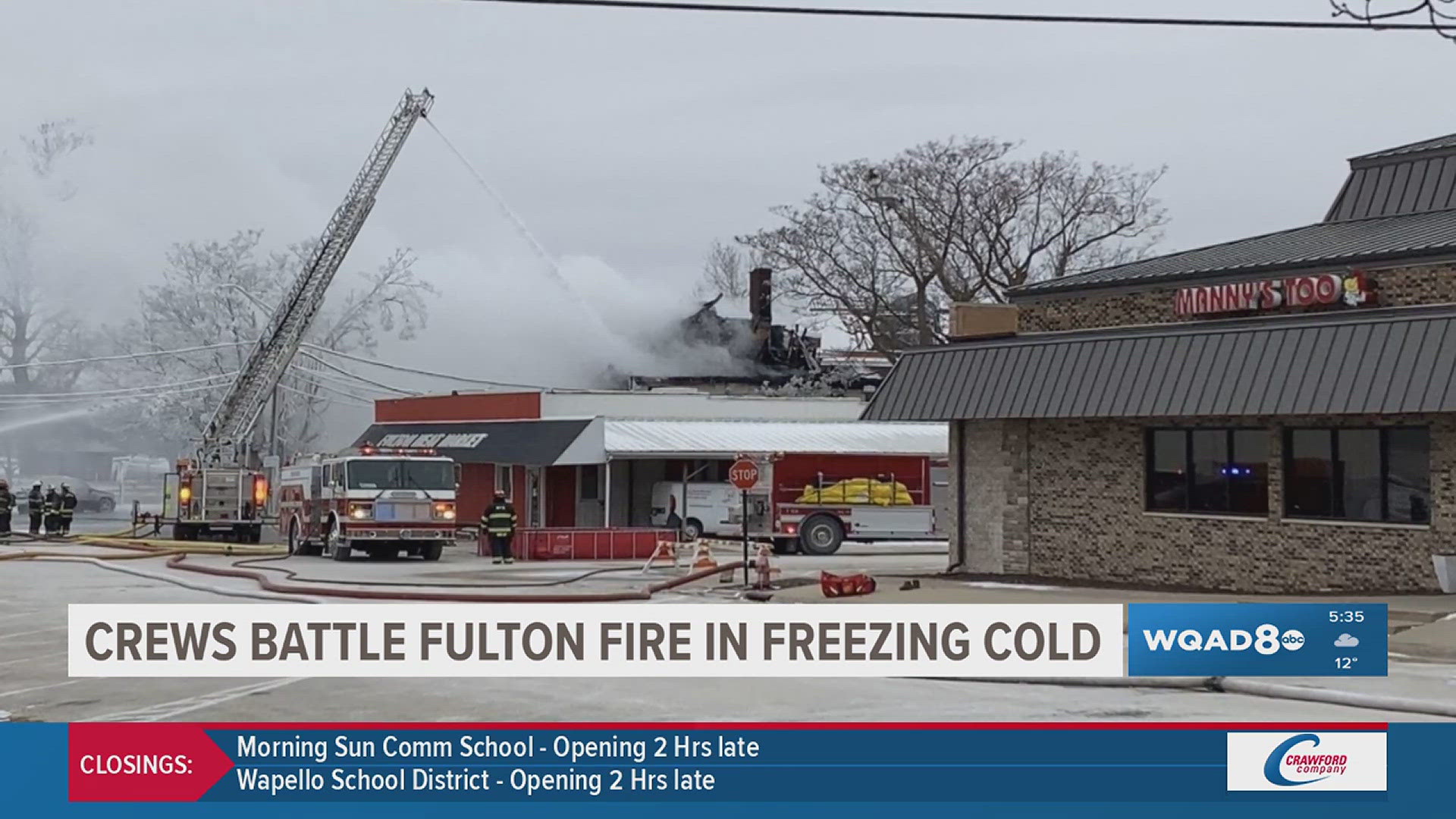 Fire crews battle structure fire in Fulton amid freezing temperatures ...