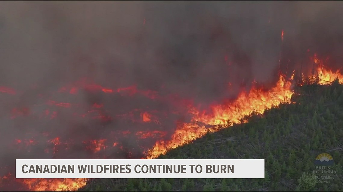 Canada wildfires worst seen in 10 years, reducing air quality to ...