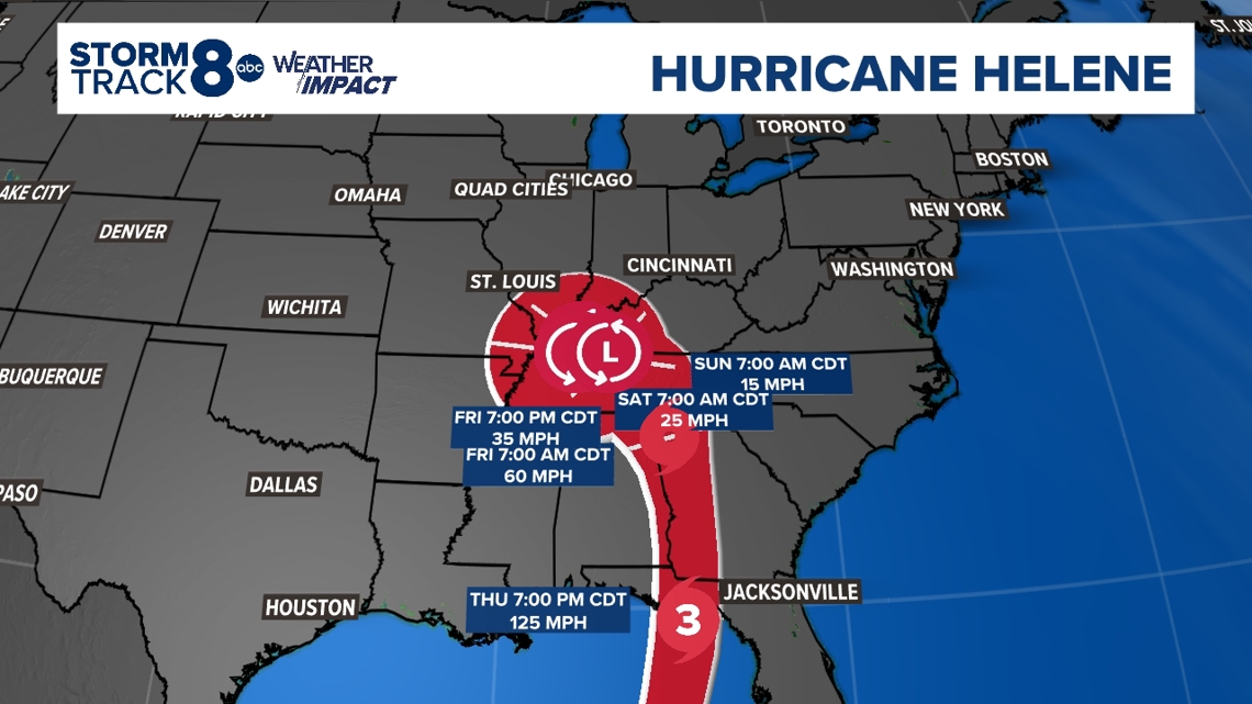 Hurricane Helene is a Category 4, the potential historic path to the ...