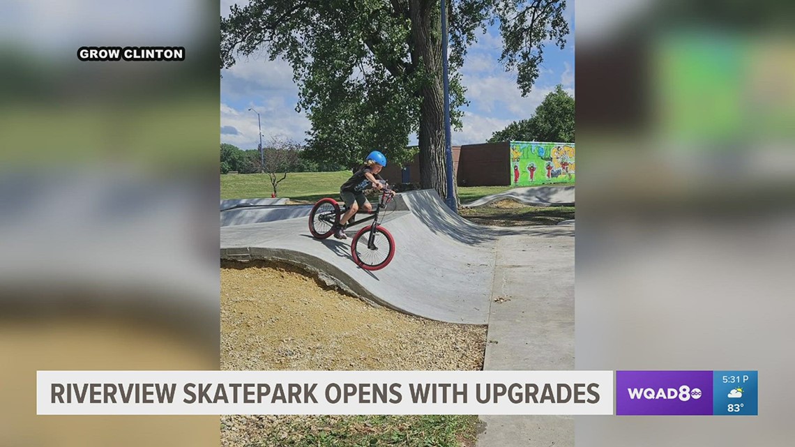 Clinton's Riverview Skatepark reopens after renovations | wqad.com