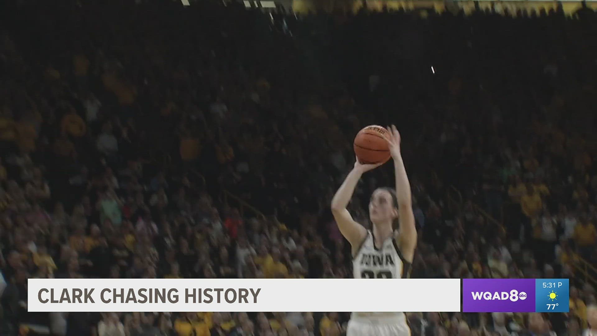 Caitlin Clark breaks all-time NCAA scoring record | wqad.com