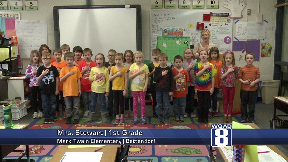 The Pledge from Mrs. Stewart’s class at Mark Twain Elementary | wqad.com