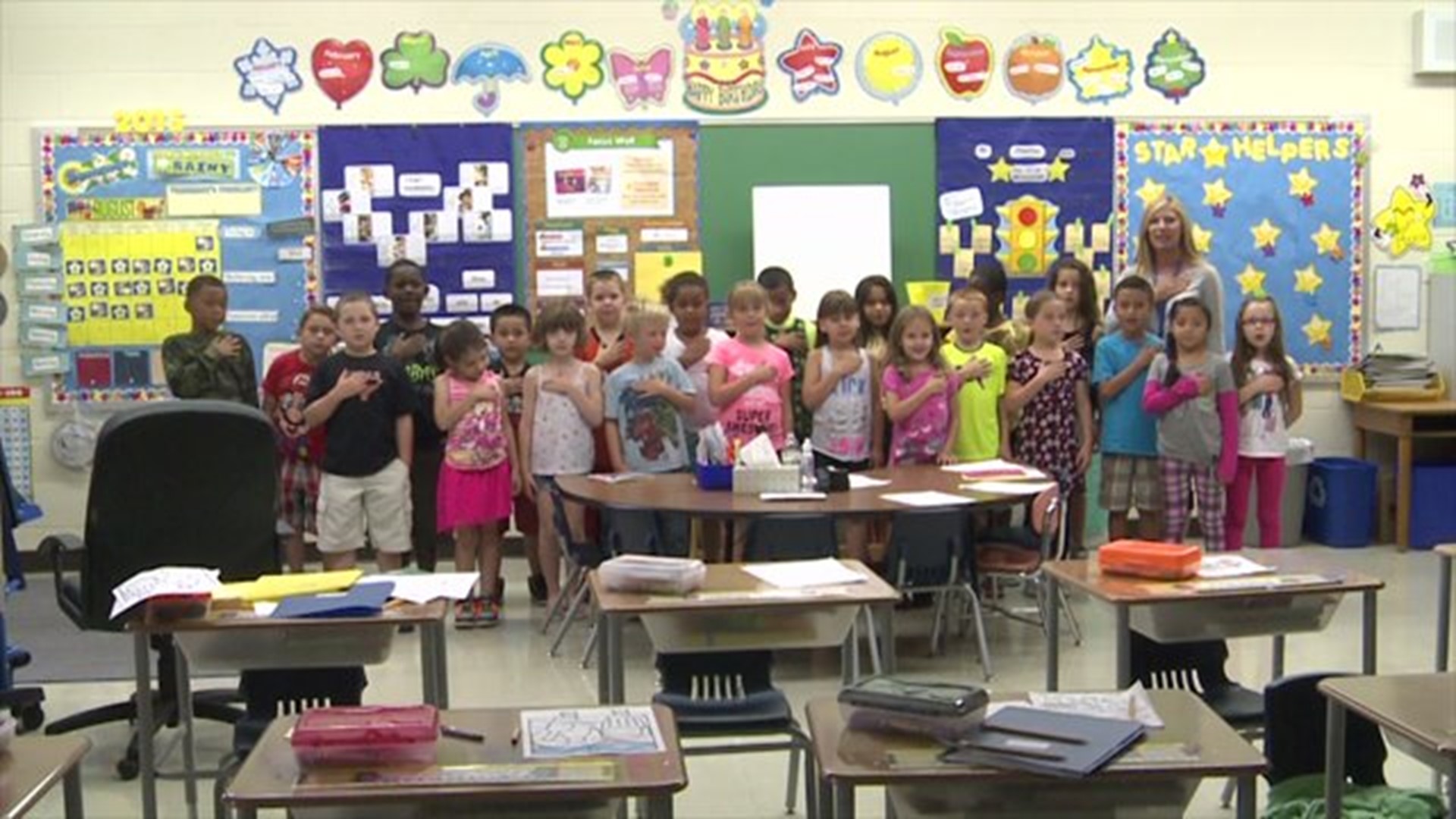 The Pledge from Mrs. Sweeney’s class at George O. Barr Elementary ...